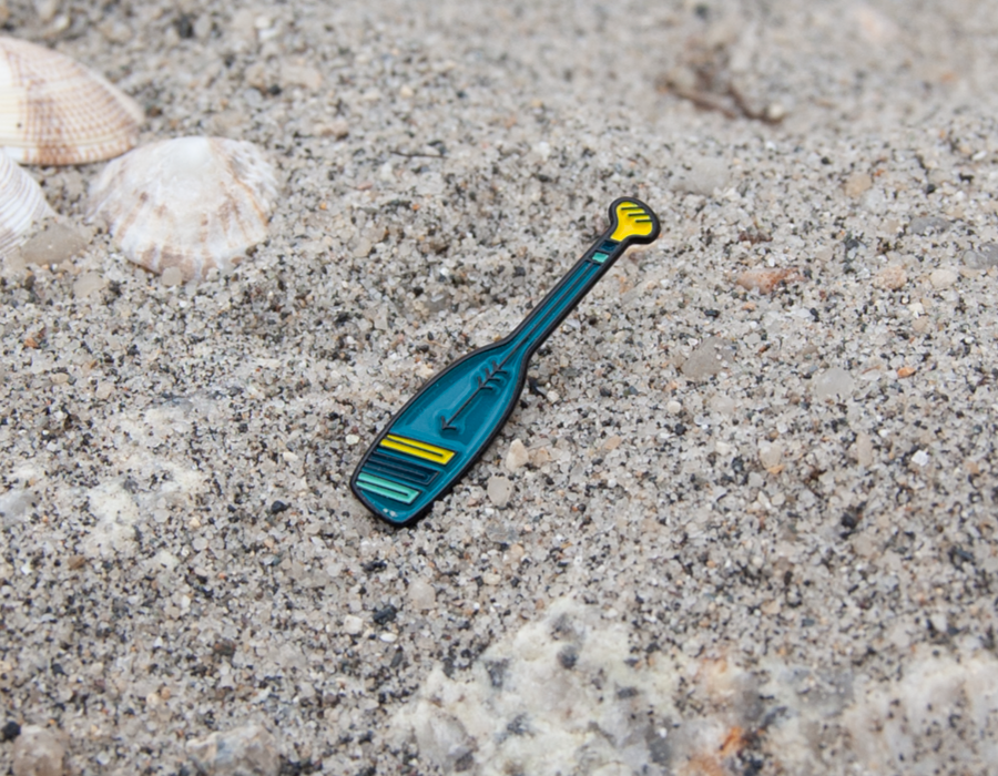 Canoe SUP Paddle Enamel pin – WanderbugUK
